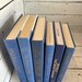 Blue Books Set, Modern Blue Interior Decorator Books, Blue and Gold ...