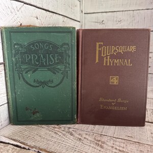 Antique Hymnals, Vintage Hymn Books, Antique Religious Books, Church ...