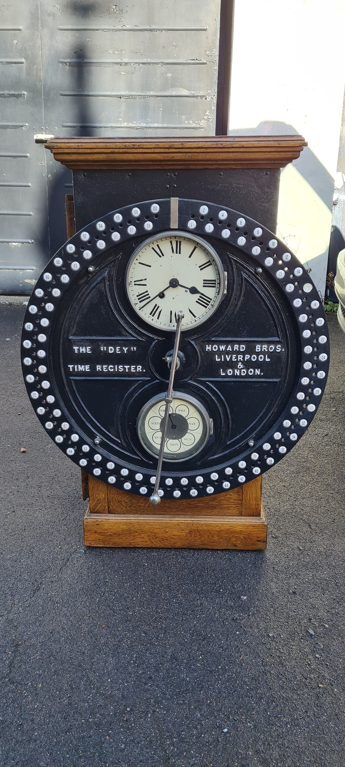 Antique-rare-the Dey Time Register Clock-howard Bros-liverpool - Etsy