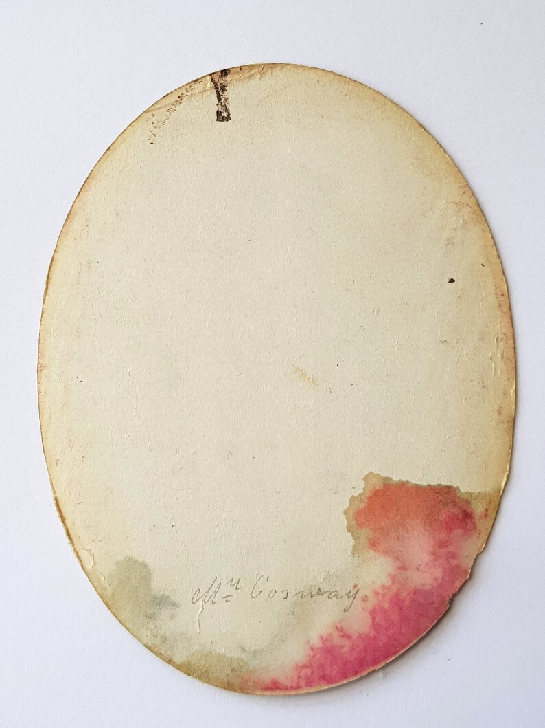 Antique-rare and Superb Hand Painted Gouache Miniature Portrait of ...