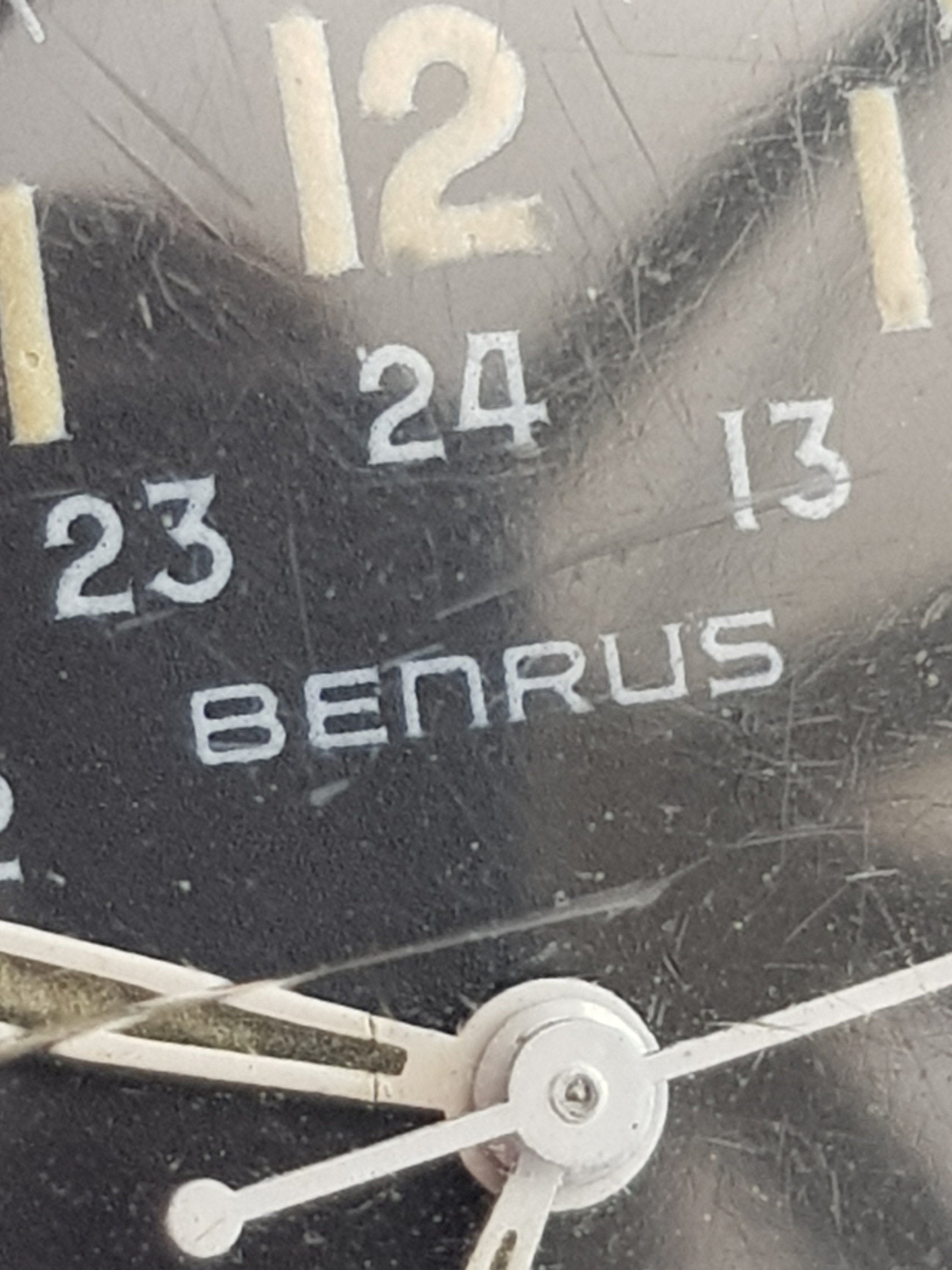 Benrus Bullitt Series 3061 Analogue Black Dial Bracelet Watch Gwo-circa ...