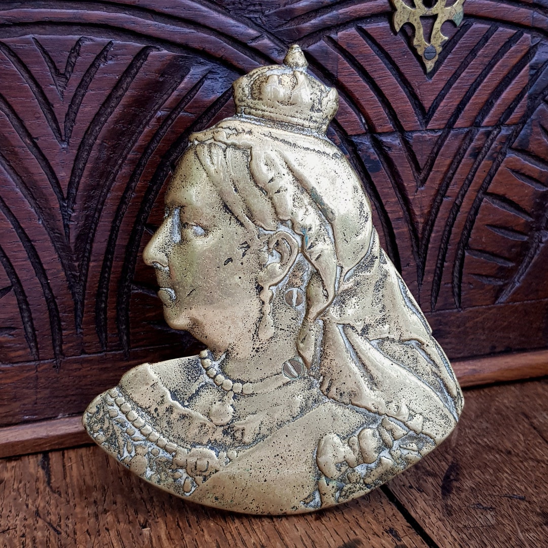 Queen Victoria Golden Jubilee Ornamental Bronze Shelf Plaque Mantle ...