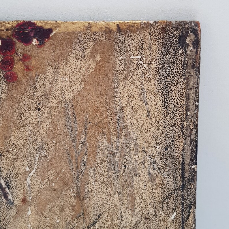 Rare Oil Painting on Board of Greek God Pan Playing Pipes to Nymph ...