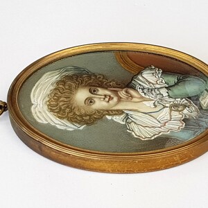 Antique-rare and Superb Hand Painted Gouache Miniature Portrait of ...