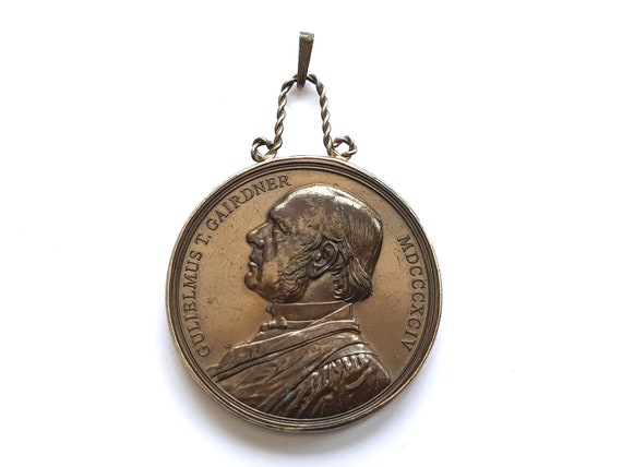 Antique-rare Large Bronze Medallion Mounted in Silver - Etsy