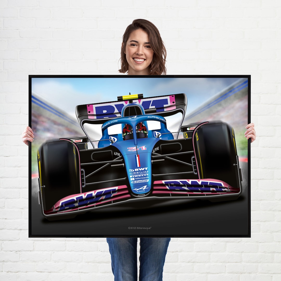 Formula 1 Esteban Ocon Latest Alpine Impact Car Poster 2023 Wall Art ...