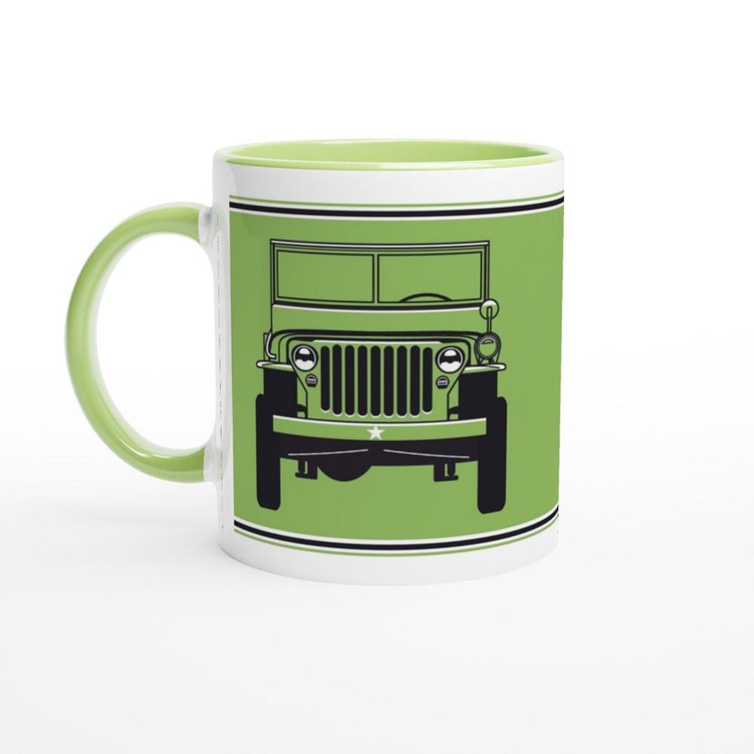 Willys MB Jeep Classic Car High Quality Colourful Mug With Matching ...