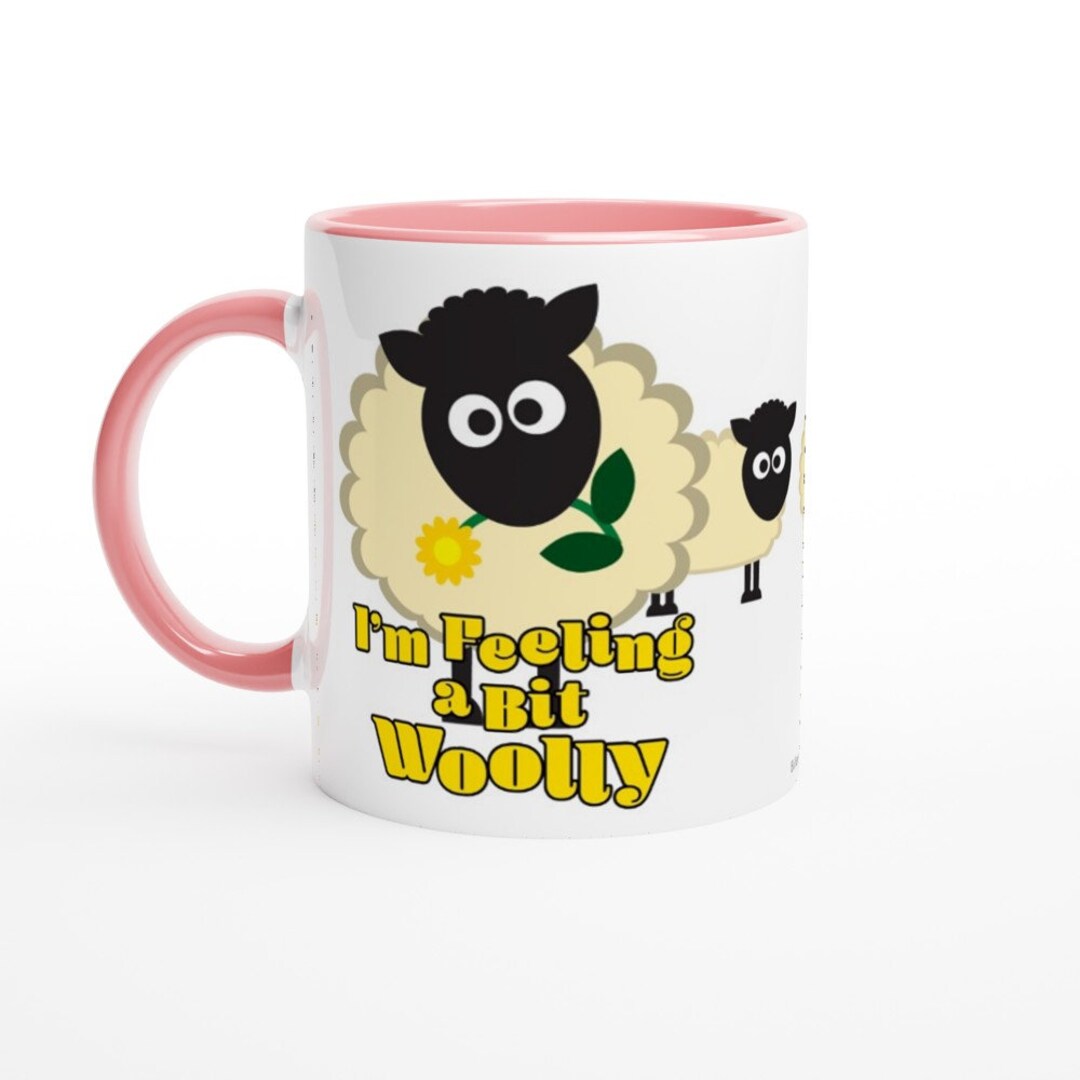 Happy Sheep Mug Choose Your Colour Part of the Farm Yard Collection ...