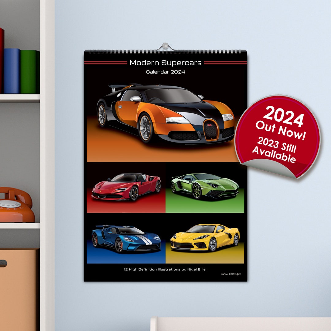 Supercar 12 Month 2024 Calendar - Etsy