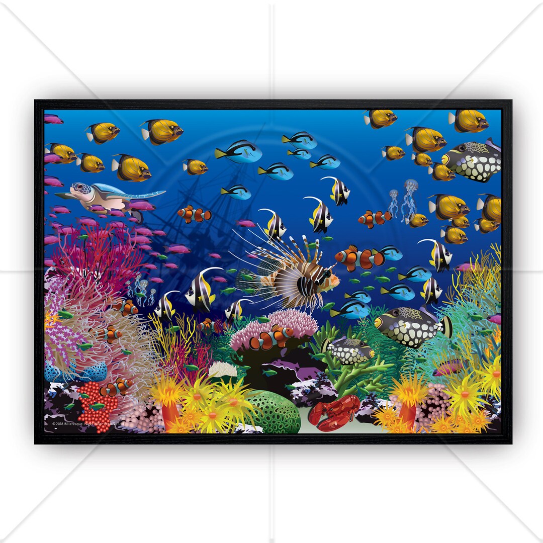 Under Water Marine Fish Poster Print Tropical Fish Ocean Reef Wall Art ...