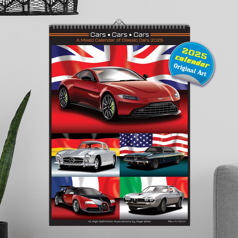 2025 Classic Cars Calendar - Etsy