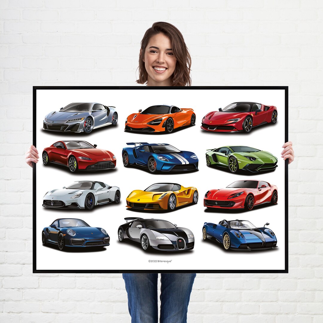 Supercars Poster Supercars Fast Sports Cars Super Car Poster - Etsy
