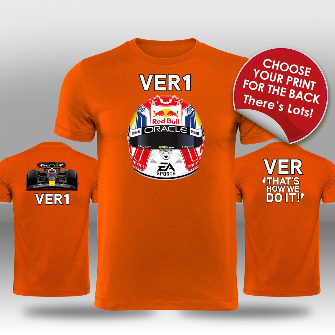 Max Verstappen Formula 1 Helmet T-shirt Tee Shirt Choose What You Want ...
