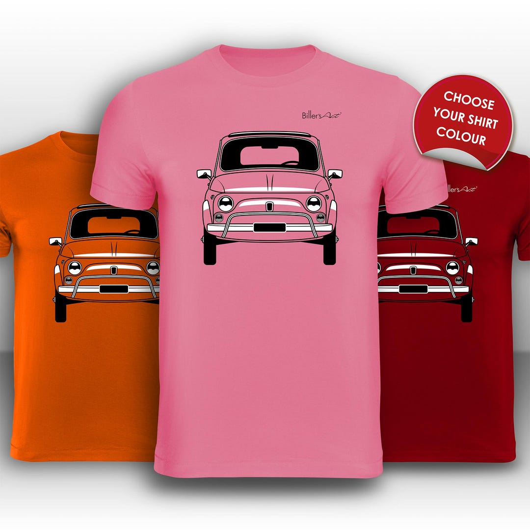 Fiat 500 80s Front View Super Cool T-shirt - Etsy