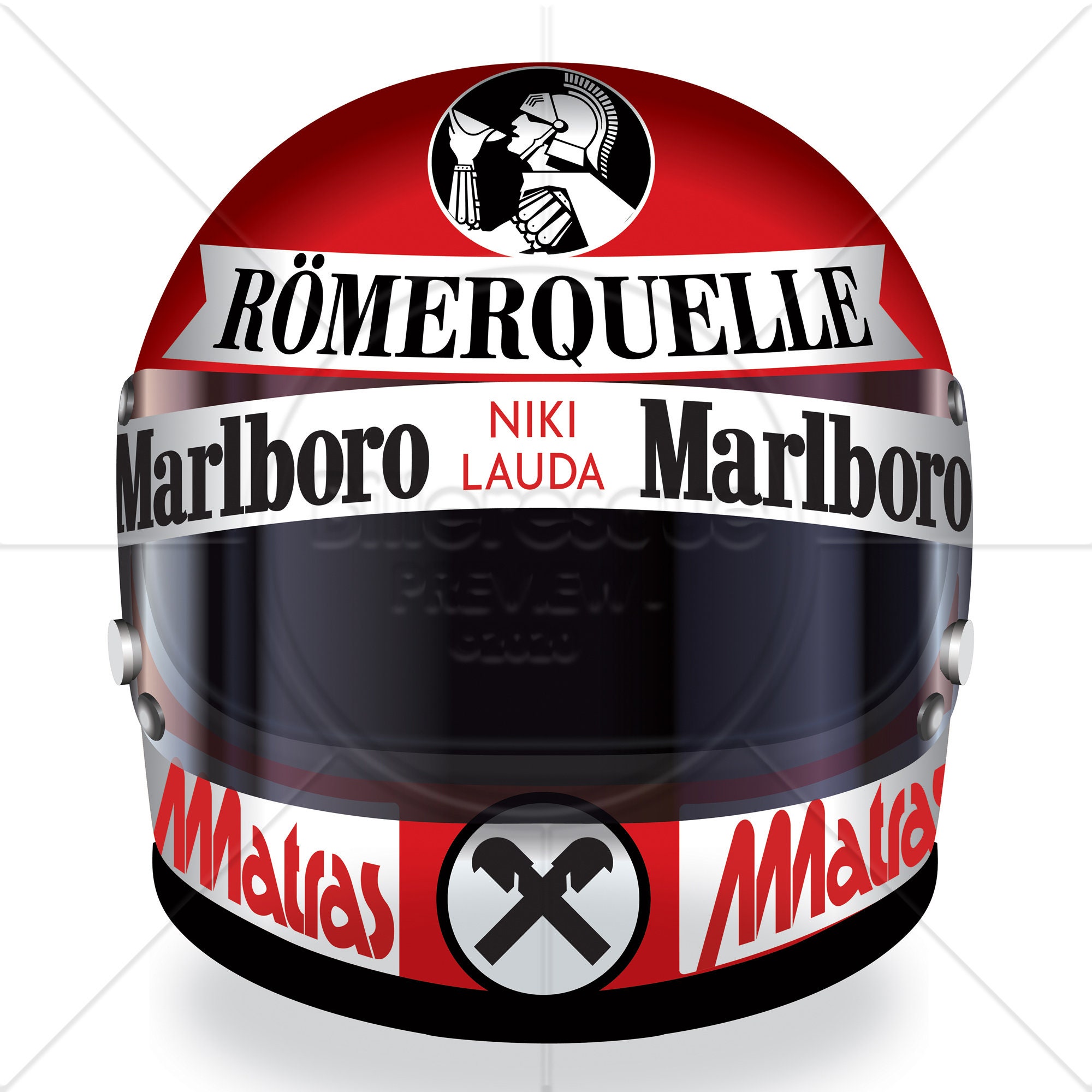 Niki Lauda Helmet Poster 1977 Formula 1 Grand Prix Champion - Etsy UK