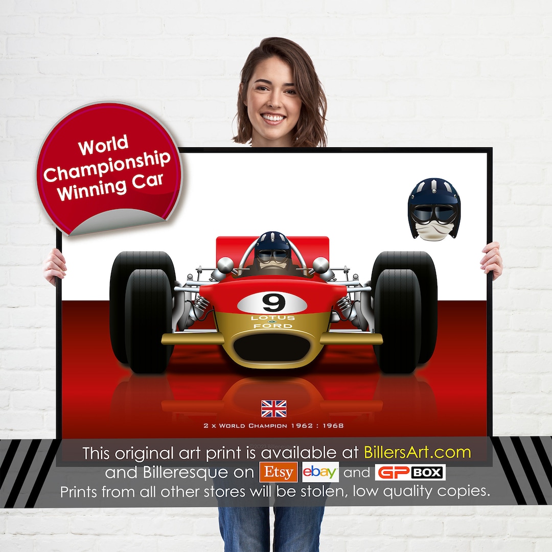 Formula 1 Classic Graham Hill 1968 World Champion Lotus Racing Car F1 ...