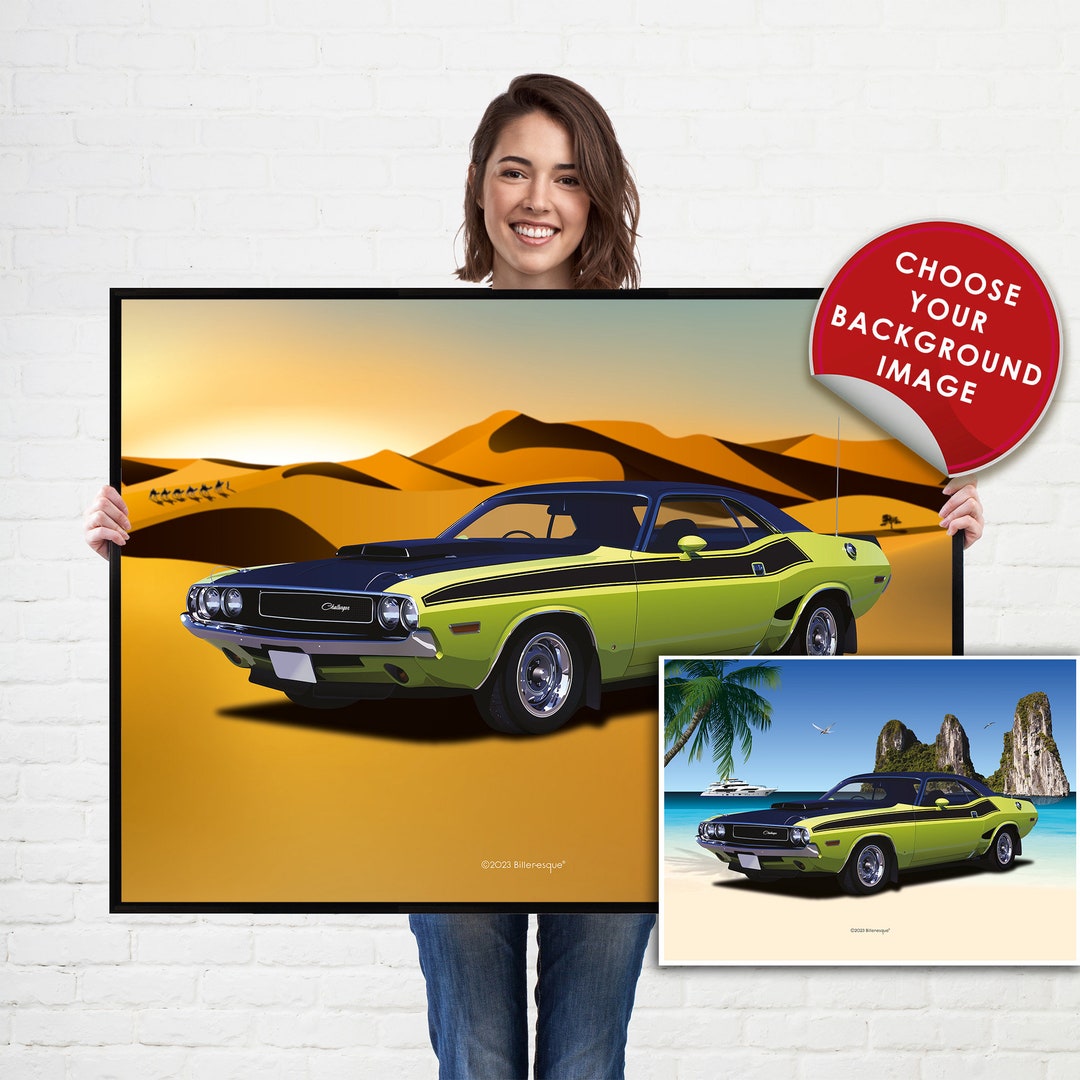 Dodge Challenger Poster American Muscle Car Poster US 1970 - Etsy