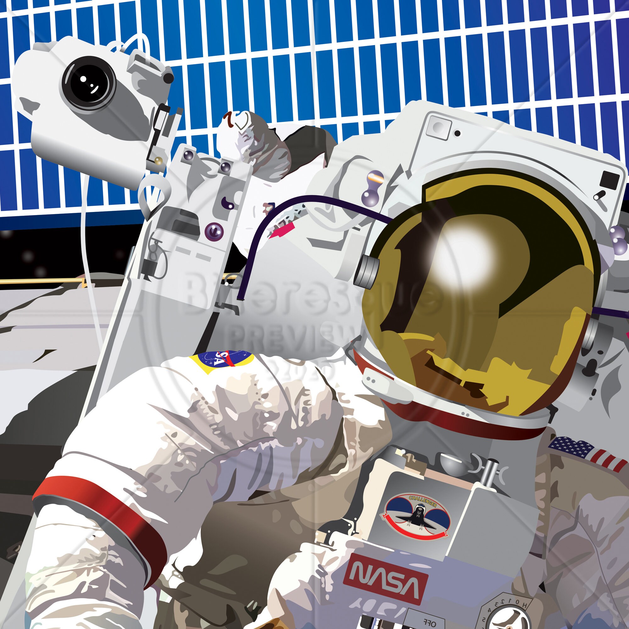 International Space Station ISS Poster Solar System NASA - Etsy