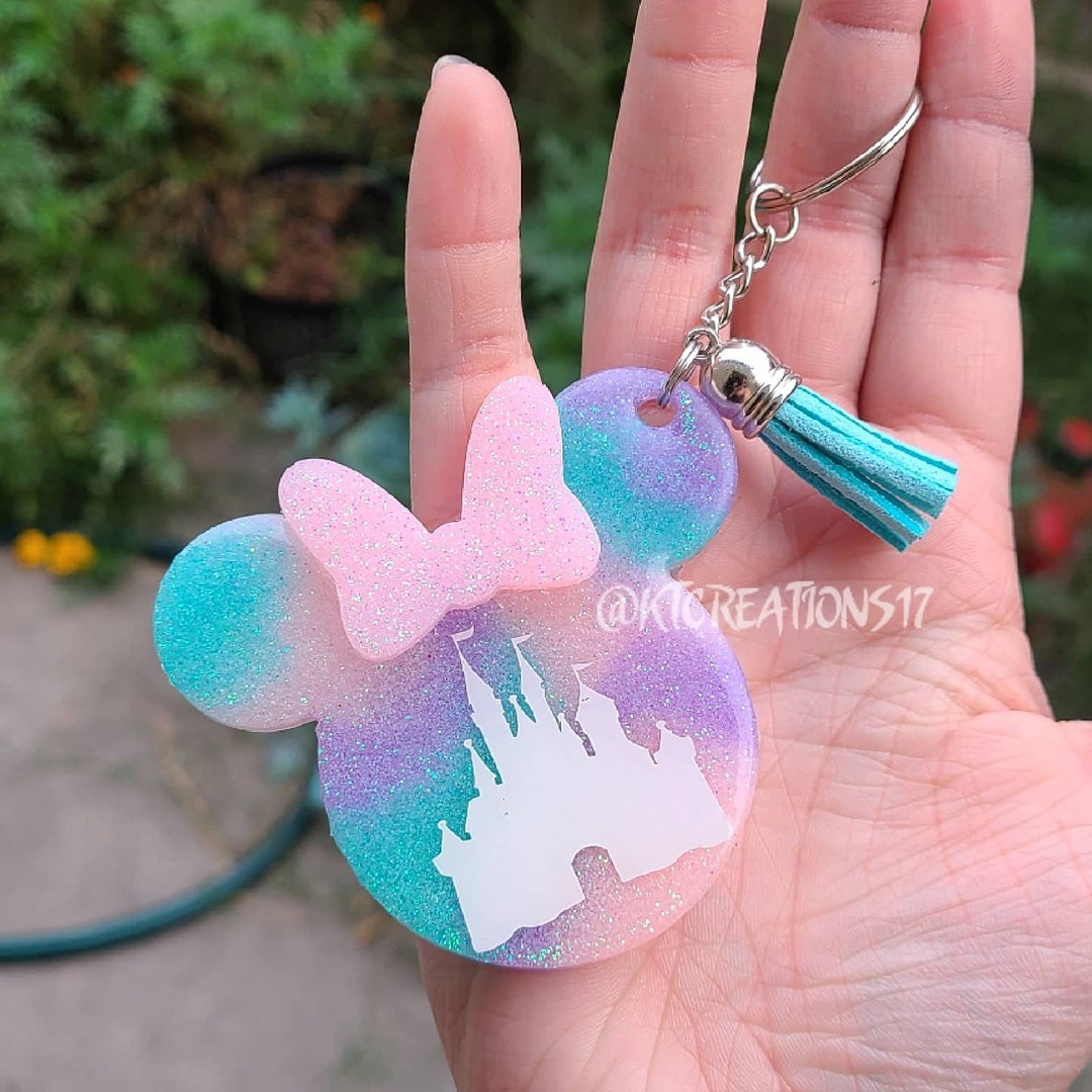 Disney Castle Keychain - Etsy
