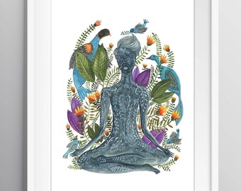 Yoga art | Etsy