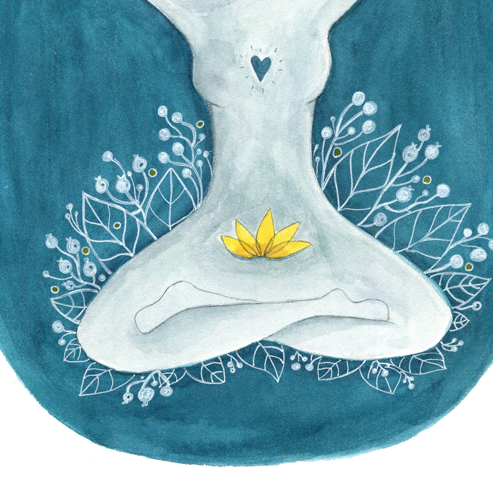 Meditation Art Print Mindfulness Poster Spiritual Art Print - Etsy