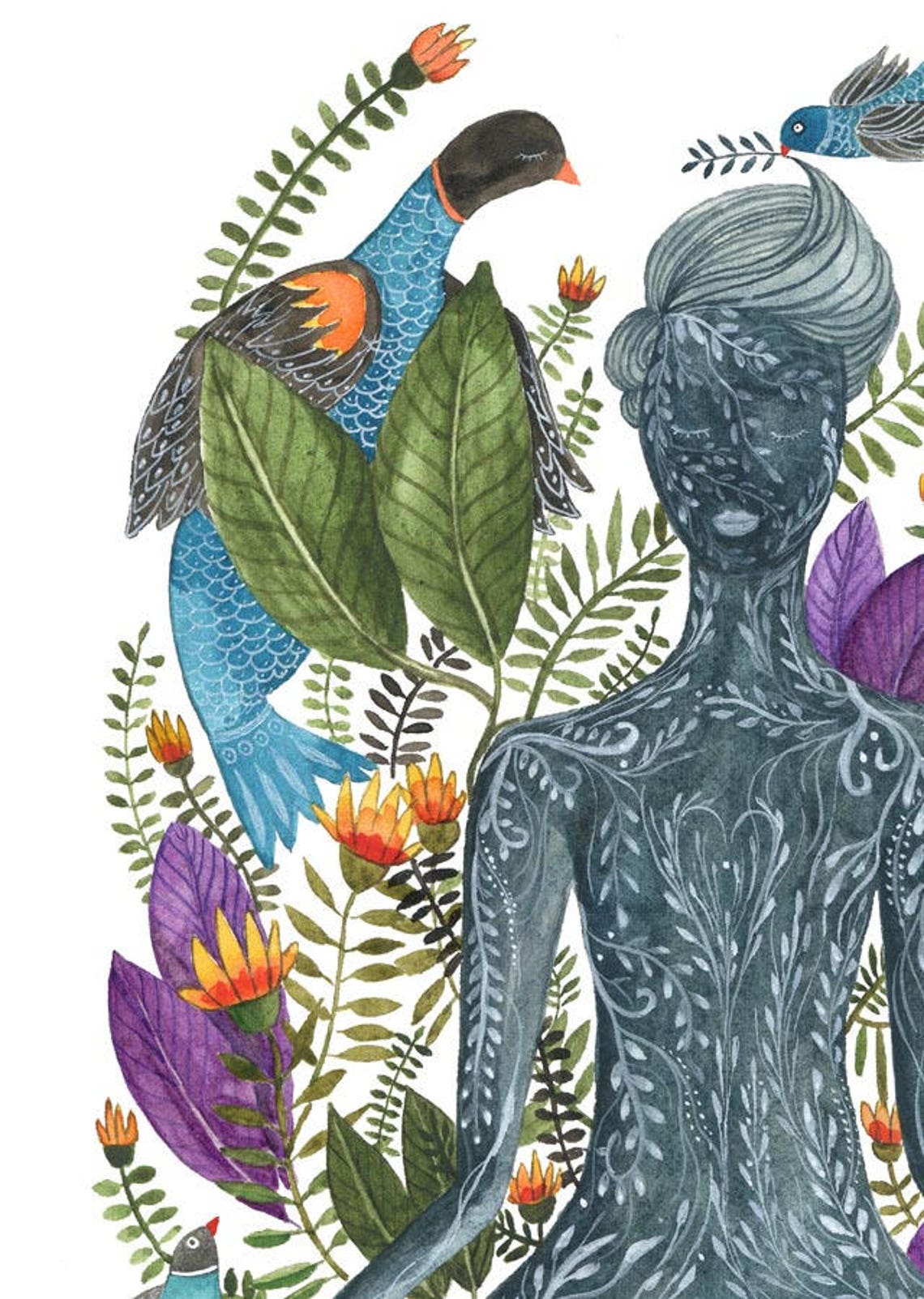 Yoga Artwork Print to Decor the Wall of Your Spiritual Corner | Etsy