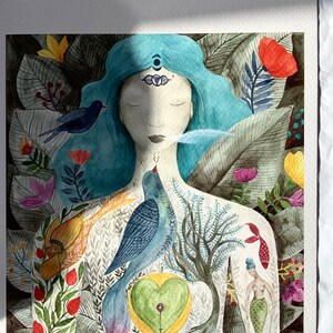 Spiritual Wall Art for Women, Chakra Wall Art Print, Feminine Goddess ...