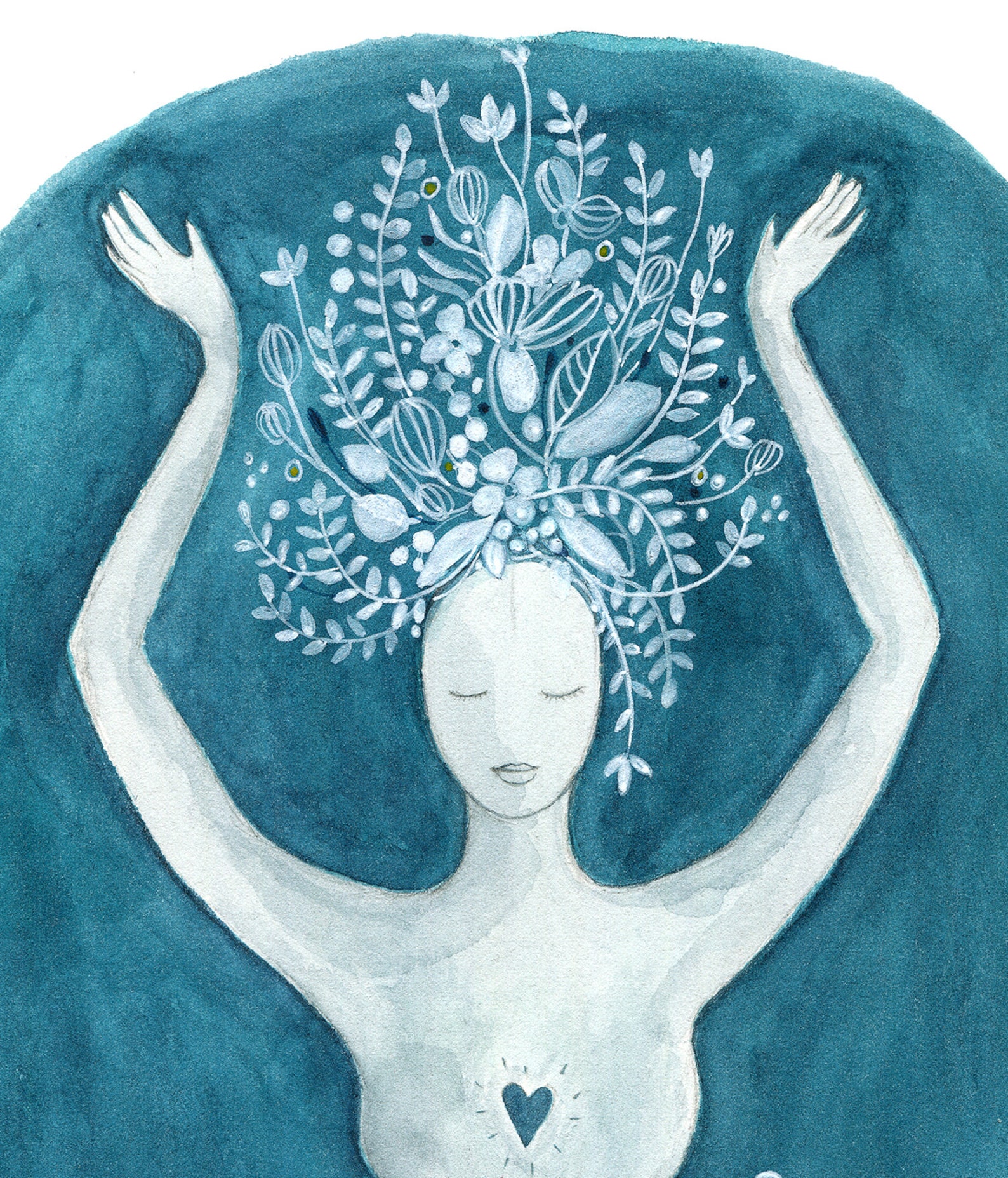 Meditation Art Print Mindfulness Poster Spiritual Art Print - Etsy