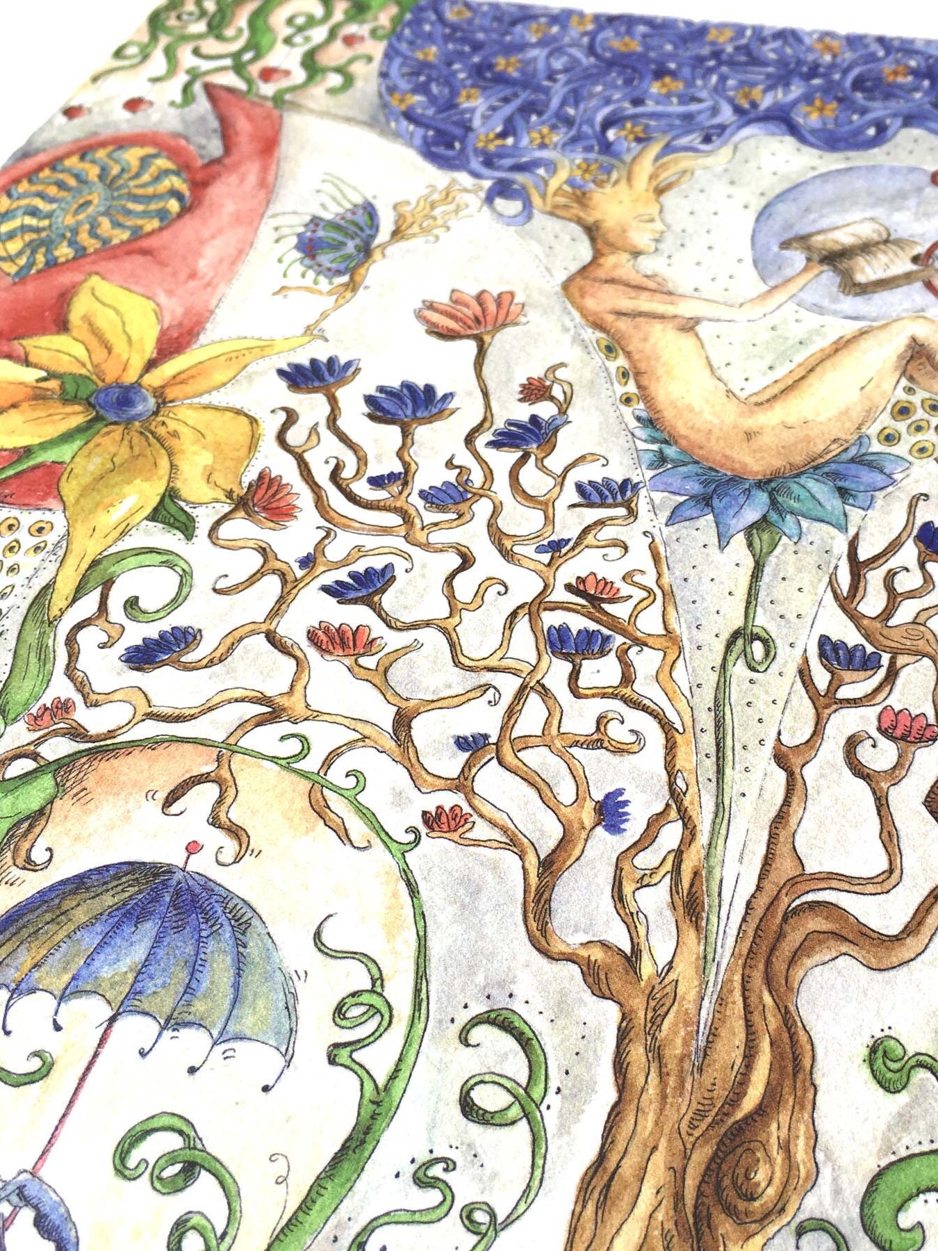 Whimsical Wall Art Colorful Illustration Print Tree - Etsy