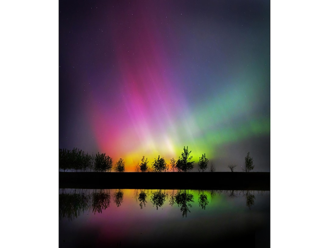 Nebraska Northern Lights Night Sky Color Photography Fine Art Print or ...