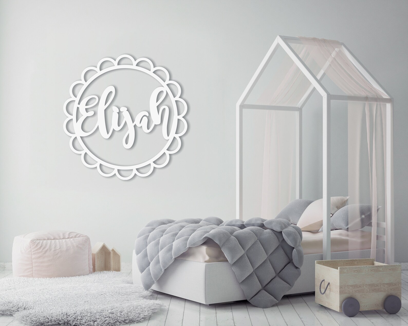 Custom Baby Name Sign Large Name Sign Nursery Wall Art | Etsy