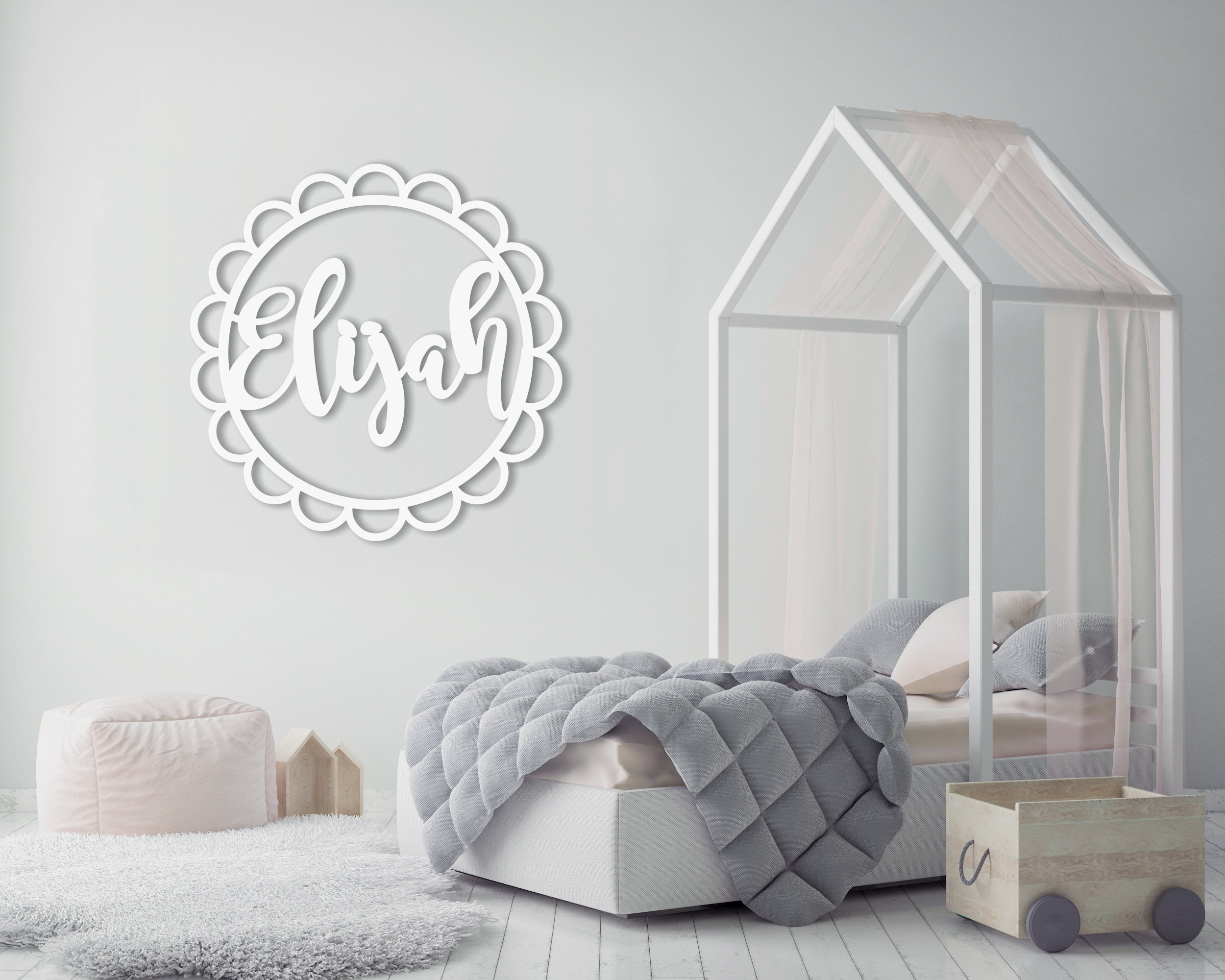 Custom Baby Name Sign Large Name Sign Nursery Wall Art | Etsy