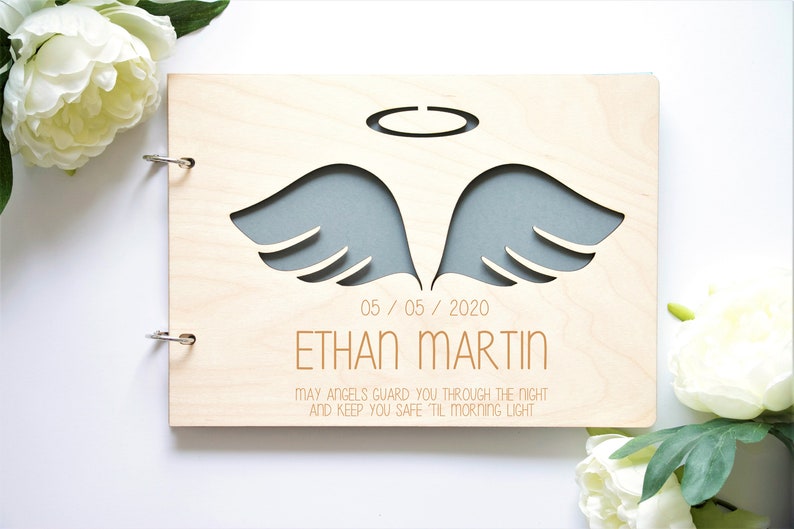 Baby First Photo Album Wooden Album Baptism Gift Girl - Etsy