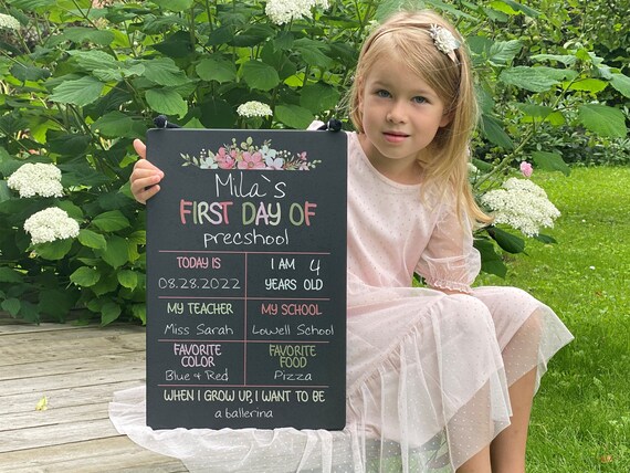 First Day of School Sign First Day of School Chalkboard Sign - Etsy