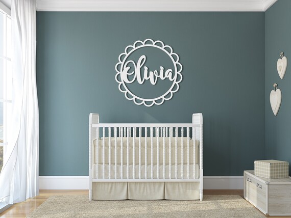 Custom Baby Name Sign Large Name Sign Nursery Wall Art | Etsy