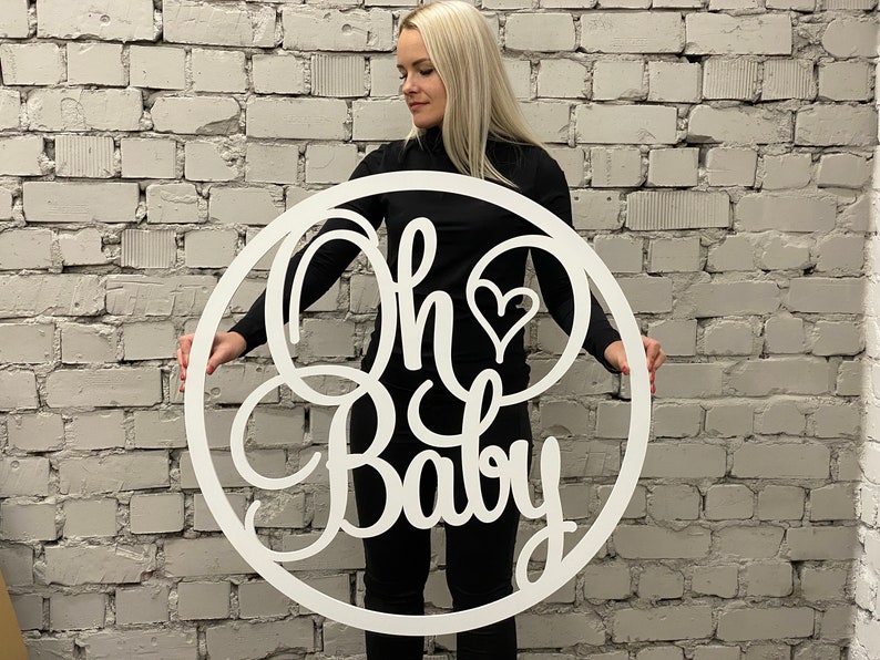 Oh Baby Sign Baby Shower Sign Oh Baby Backdrop Oh Baby | Etsy