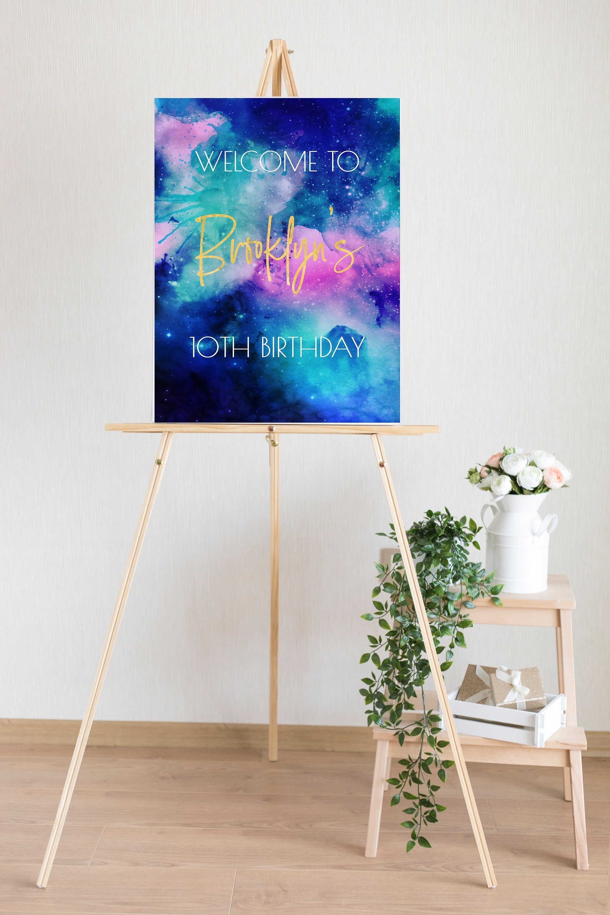 Galaxy Birthday Sign, Galaxy Welcome Sign, Galaxy Welcome Poster ...
