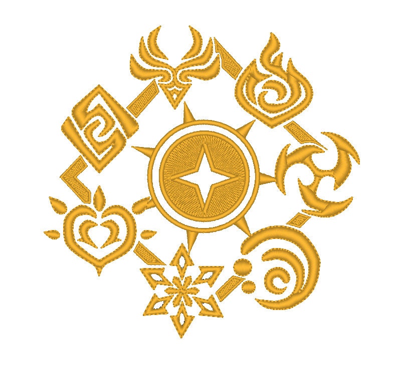 Genshin Impact Elemental Specialist Embroidery File - Etsy