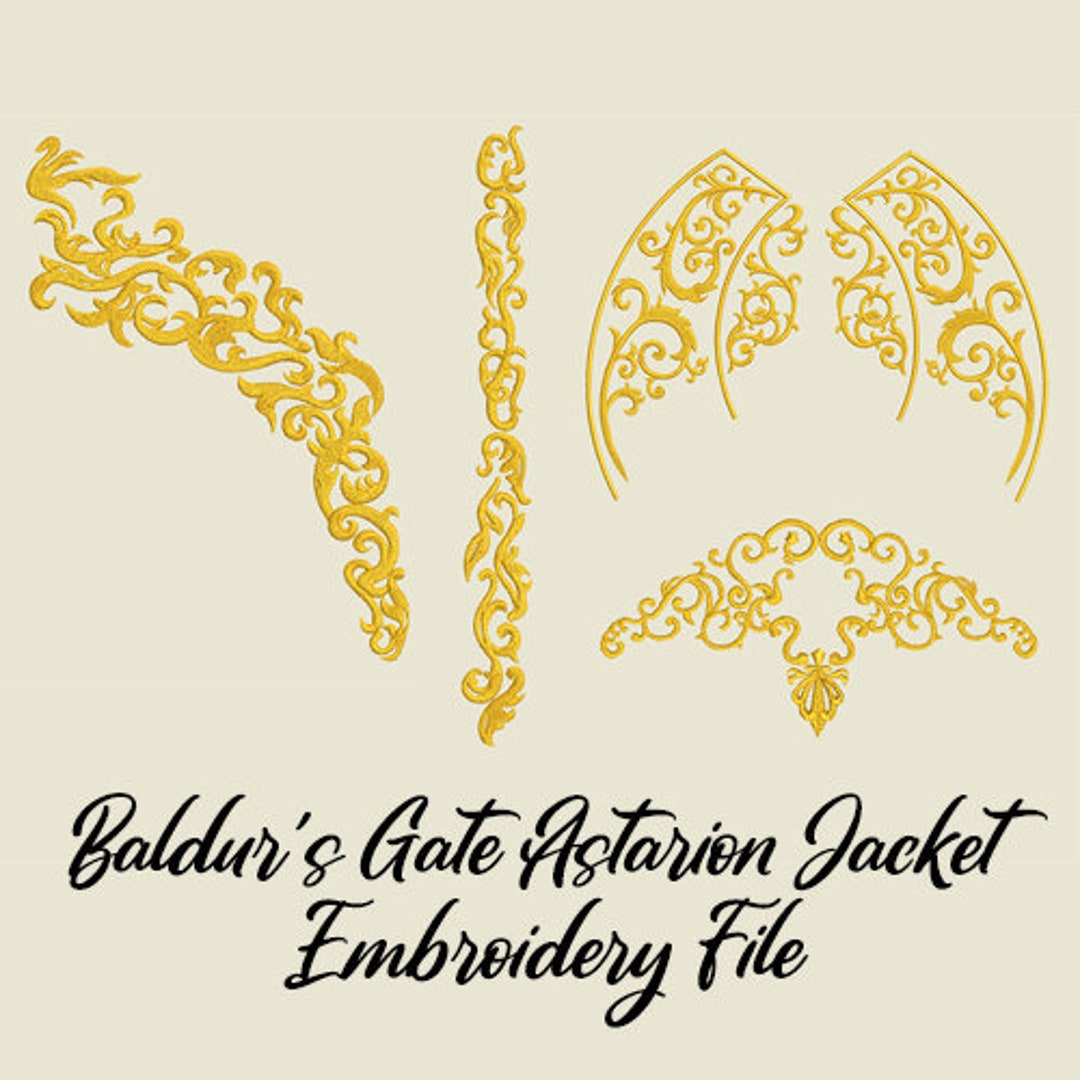 Baldur's Gate Astarion Jacket Embroidery File - Etsy