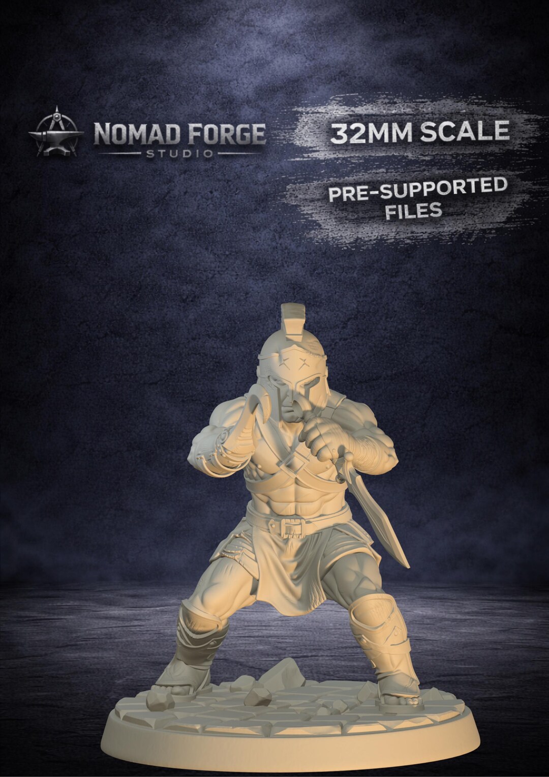 Gladiator High Detail STL | 3D Printable Fantasy Miniature | Dnd RPG ...