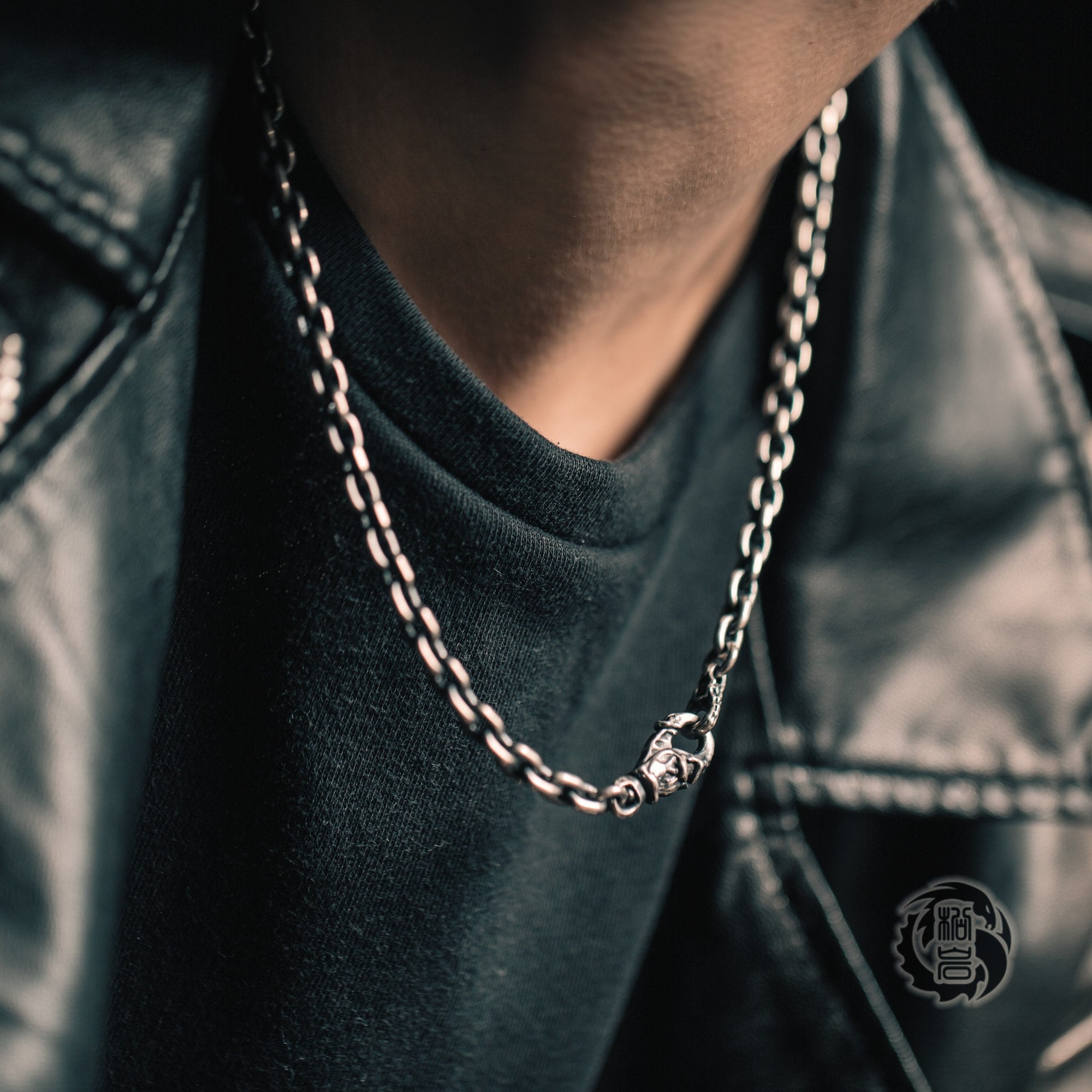 Silver Necklace Chain 5.5mm Skull Head Lobster Claw | Etsy