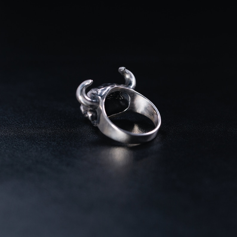 Sterling Silver Bull Ring Mens Bull Ring 3D Bull Head Ring - Etsy Canada