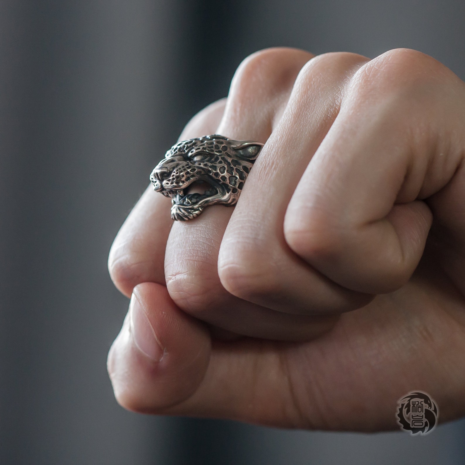 Silver Leopard Ring Aged Finishsterling Silver 925 Oxidized | Etsy
