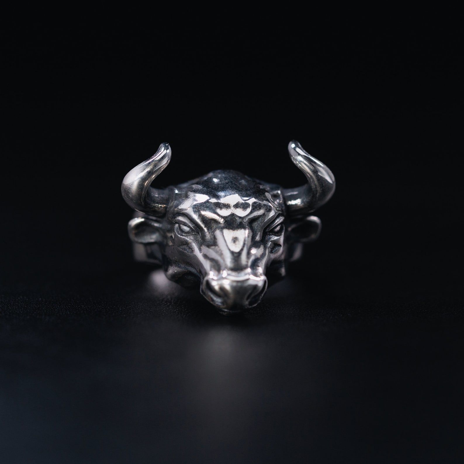Sterling Silver Bull Ring Mens Bull Ring 3D Bull Head Ring | Etsy Canada