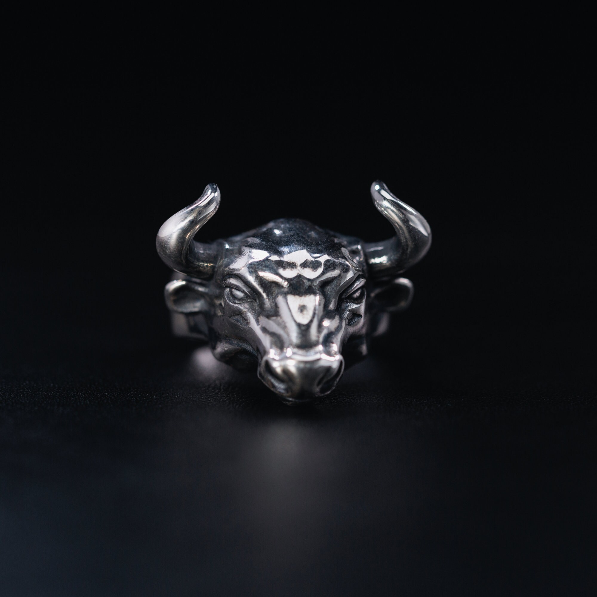 Sterling Silver Bull Ring Mens Bull Ring 3D Bull Head Ring - Etsy Canada