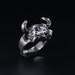 Sterling Silver Bull Ring, Mens Bull Ring, 3D Bull Head Ring, Oxidized ...