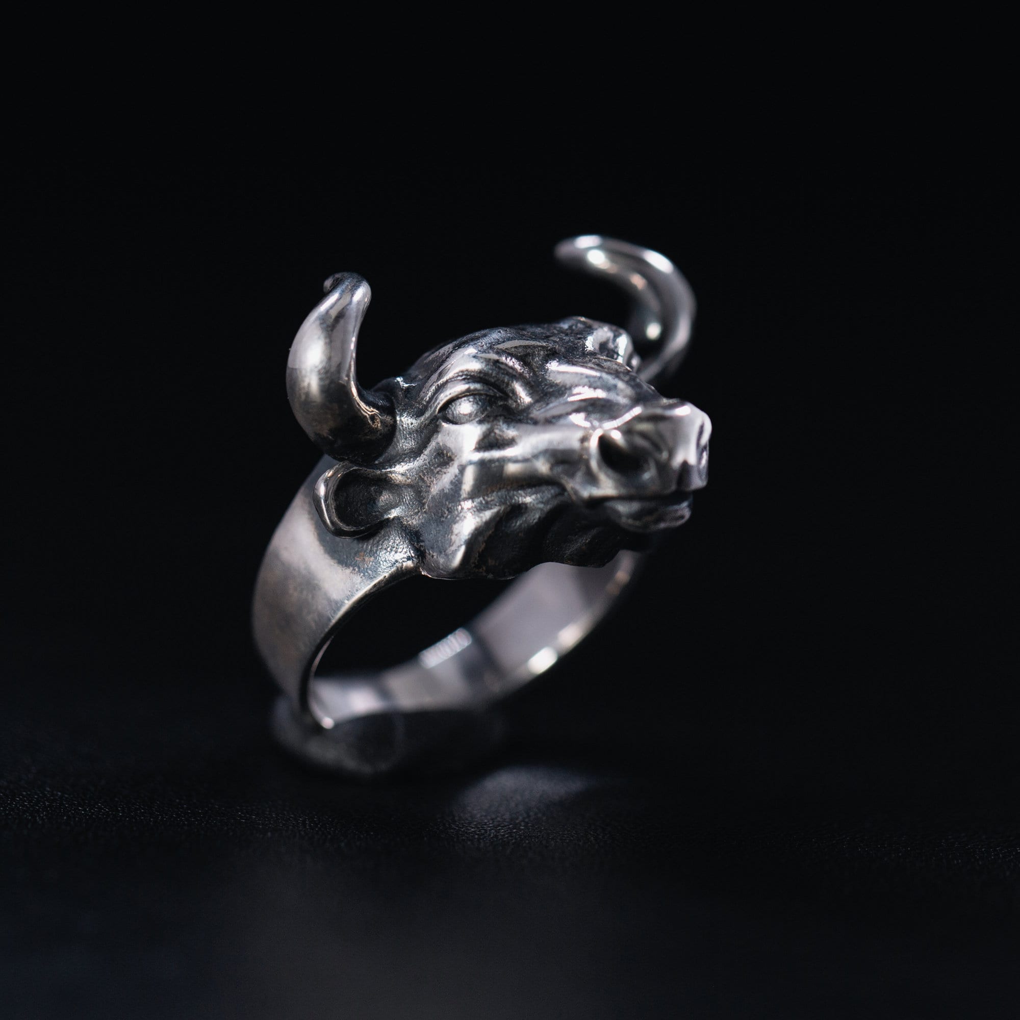 Sterling Silver Bull Ring Mens Bull Ring 3D Bull Head Ring - Etsy Canada