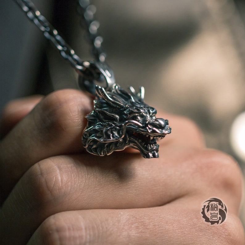 Dragon Necklace Chinese Dragon Pendant Japanese Dragon - Etsy