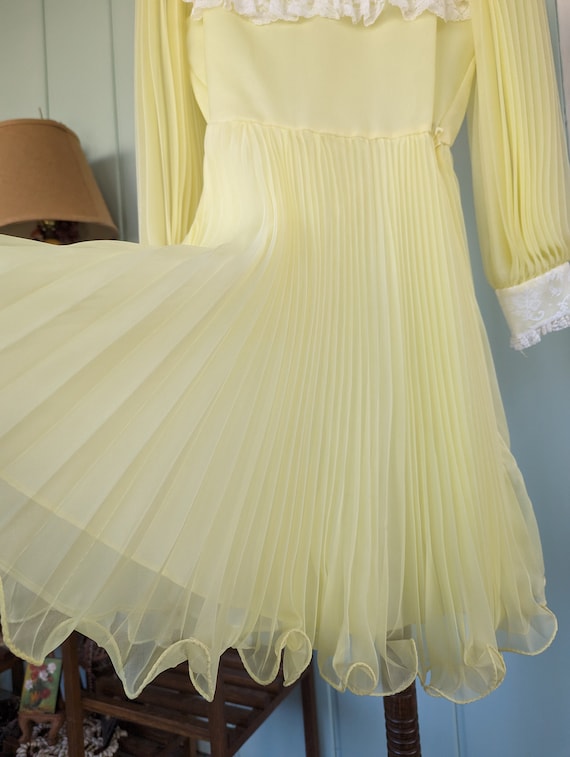 Vintage Pleated Mod Mini Dress - Gem