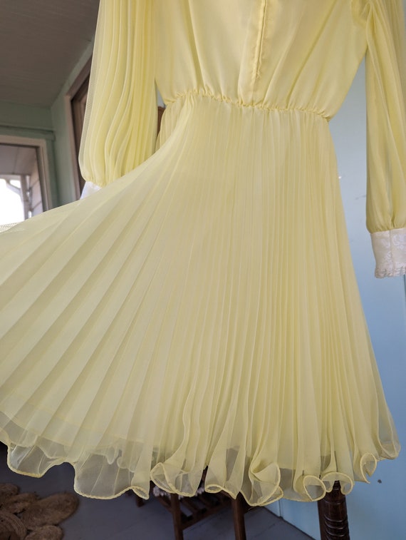 Vintage Pleated Mod Mini Dress - Gem